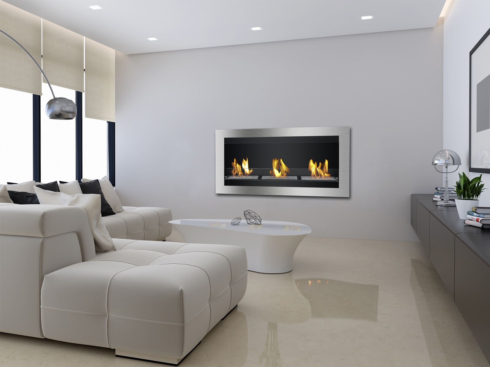 Wall Mount Bio Ethanol Fireplace – 43-Inch Magnum - IGNIS