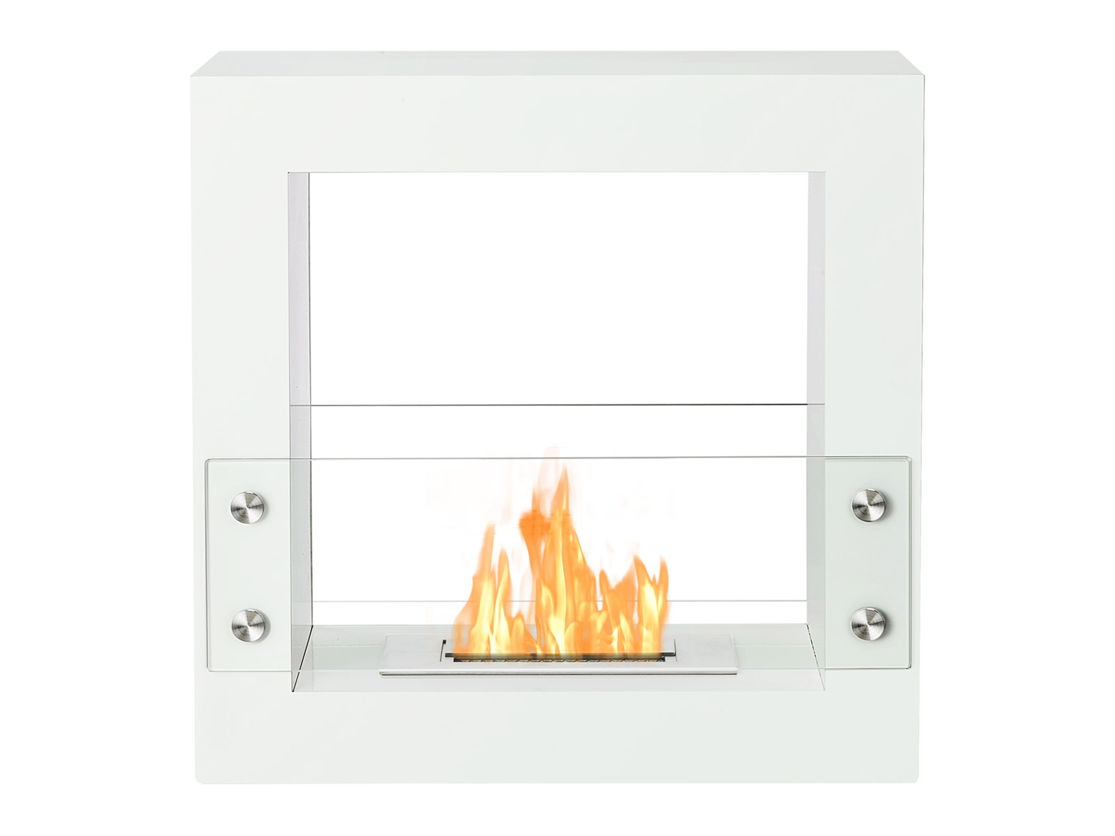 IGNIS® | White Freestanding Ethanol Fireplace – Tectum Mini